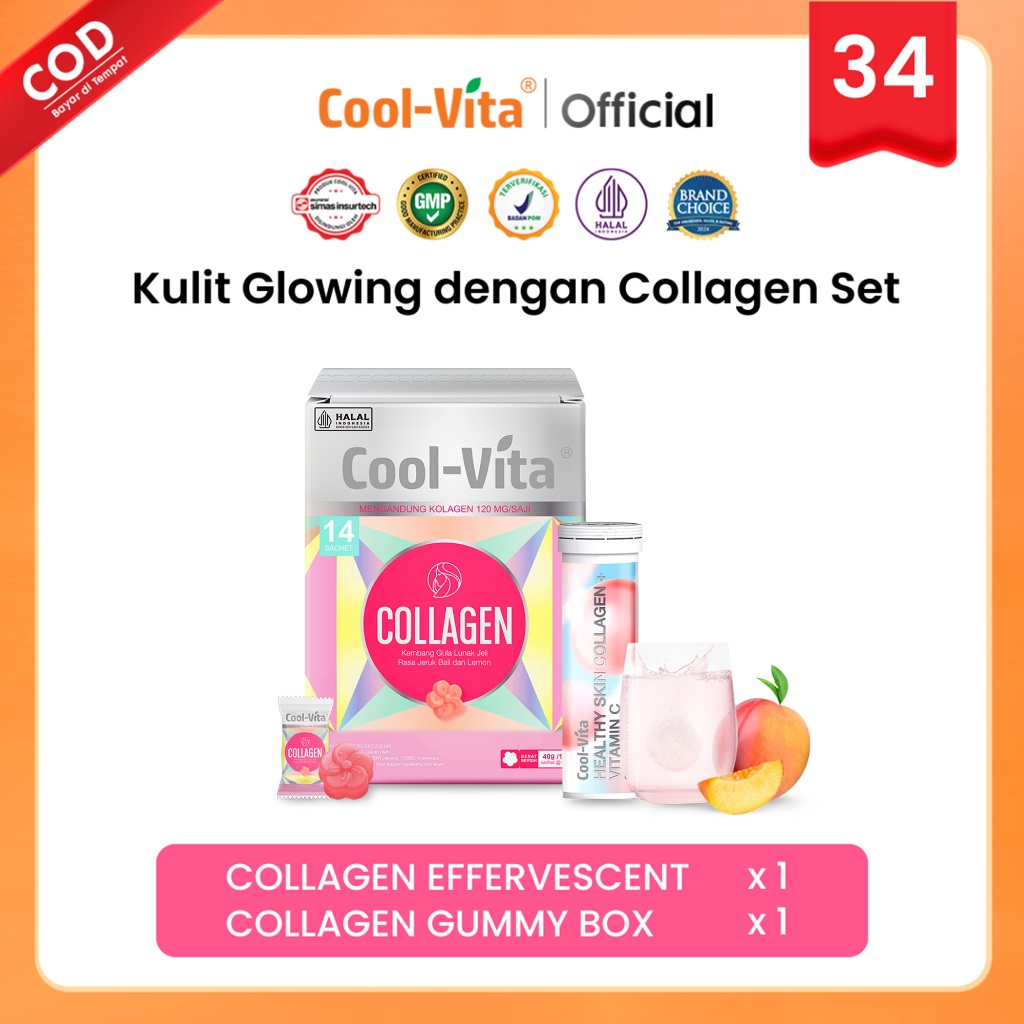 Jual Coolvita Bundling 1 Box Collagen Gummy + Tube Collagen ...