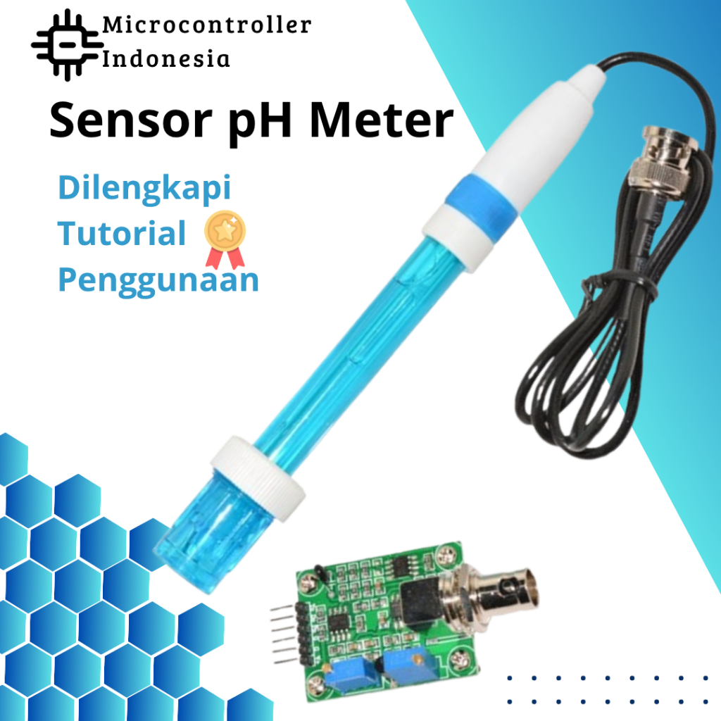 Jual SENSOR PH METER EELECTRODE BNC CONNECTOR ALAT UKUR PH ESP32 ...
