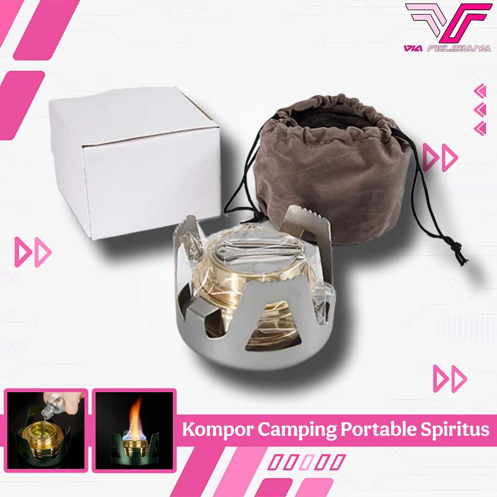 Jual VFelisiana Kompor Portable Spiritus Ethanol Methanol Camping Stove ...