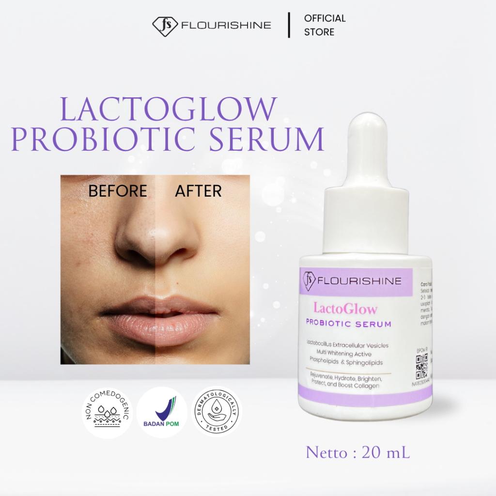 Jual FLOURISHINE EXOSOME LactoGlow Probiotic Serum, Serum Probiotik ...