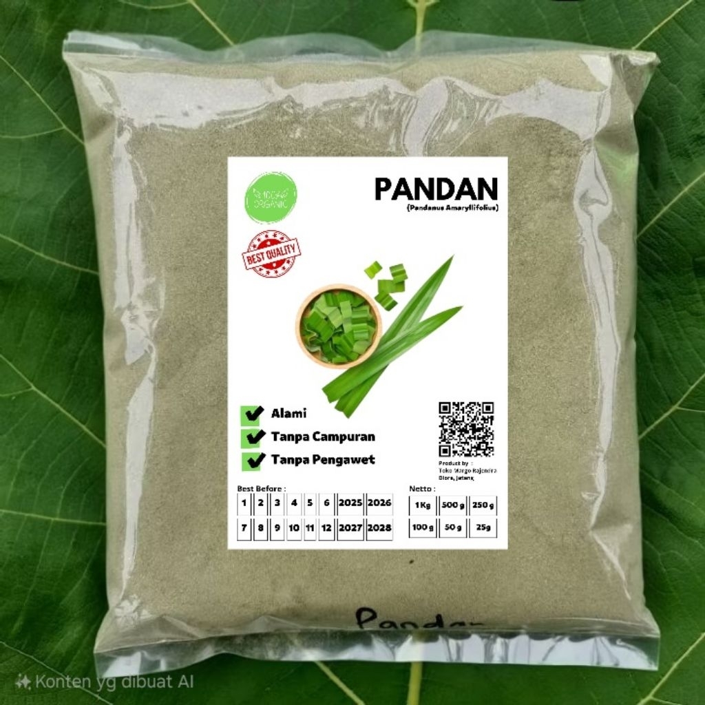 Jual Serbuk Bubuk Daun Pandan 250 Gram | Shopee Indonesia