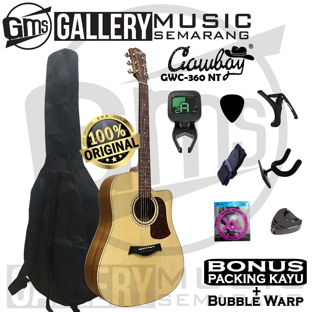 Jual ORIGINAL!!! Gitar Akustik Import Merk Cowboy GWC-360 NT Gitar ...
