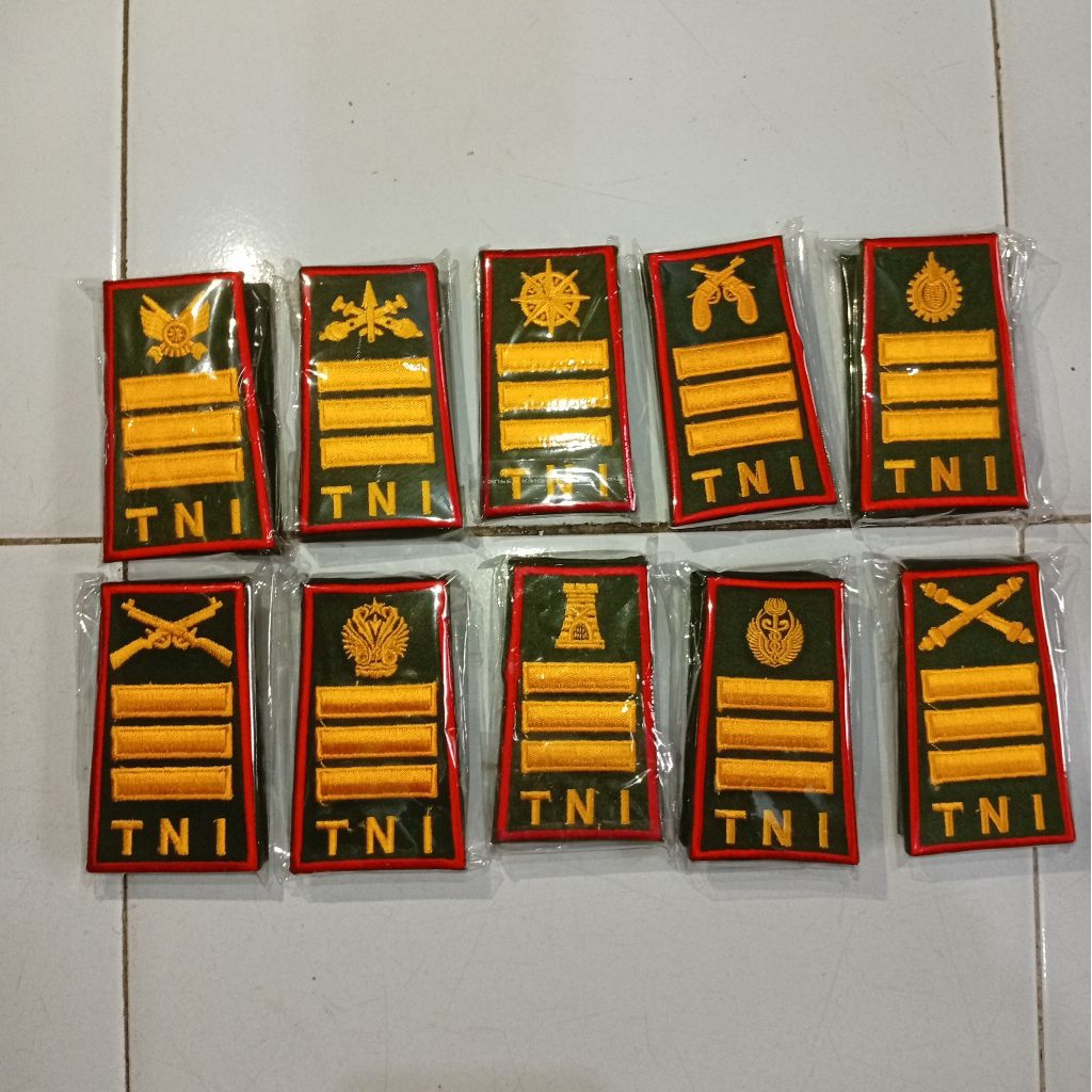Jual Pangkat Kapten Lis Merah Komandan PDH TNI AD Multi Corps Inf, Kav ...