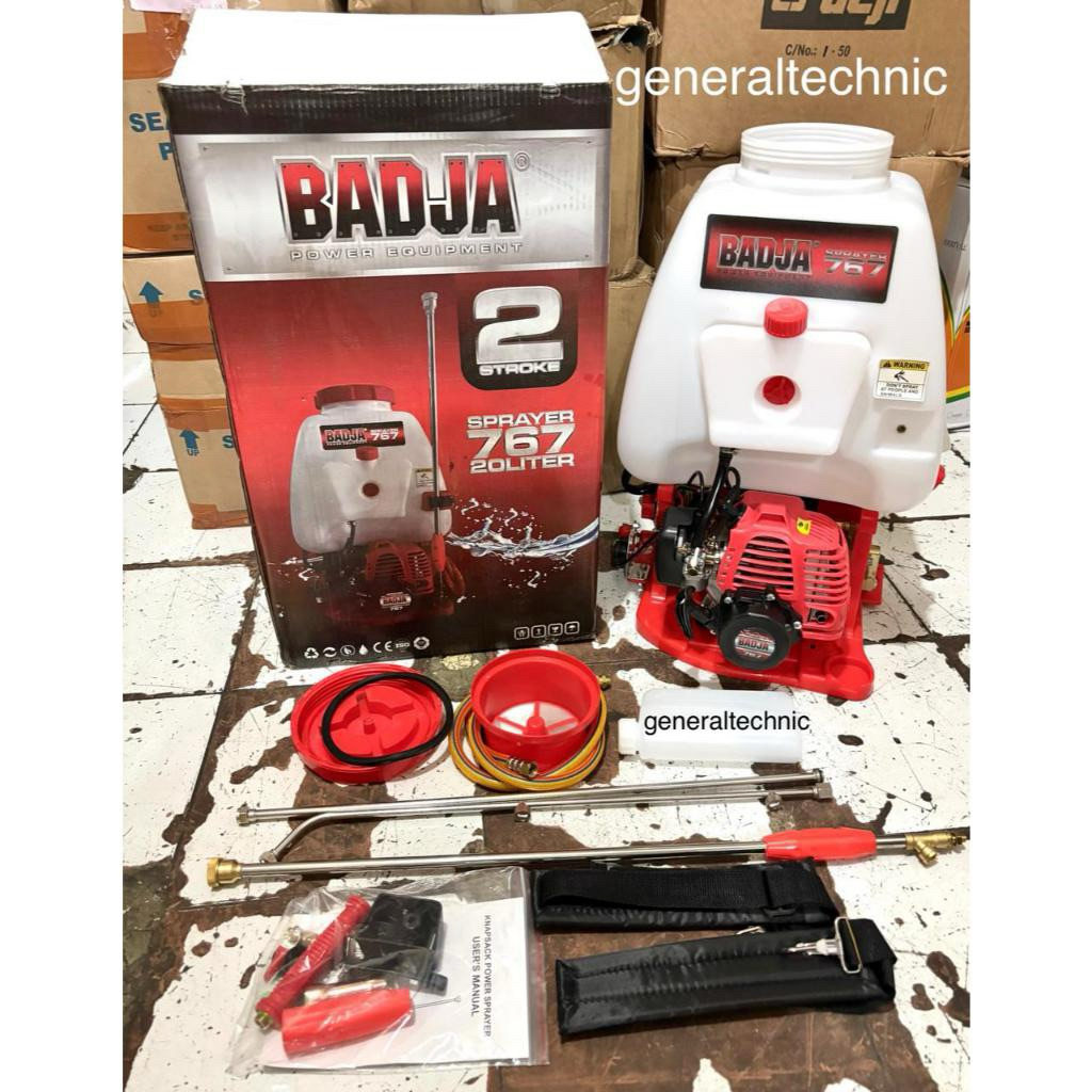 Jual Mesin Knapsack Power Sprayer Semprot Obat Hama 2T 2 Tak 20 Liter Badja 767 | Shopee Indonesia