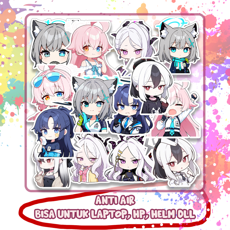 Jual Stiker Blue Archive Shiroko Hoshino Hina Kayoko, Sticker Lucu ...