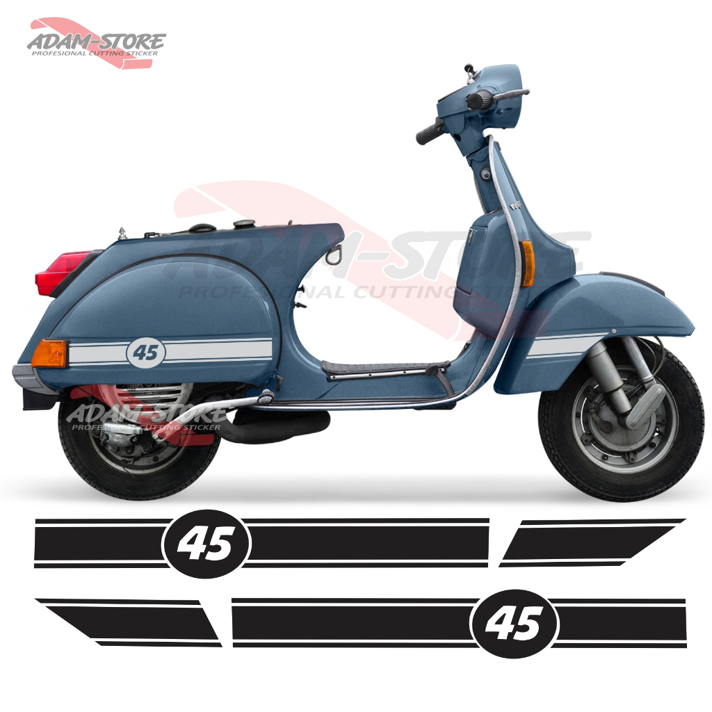 Jual VPX2 stiker motor vespa px / sticker tepong vespa px / striping ...