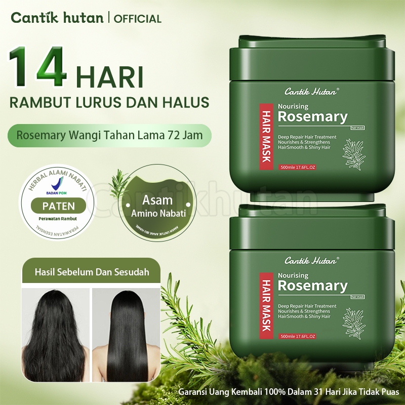 Jual Cantik Hutan Krim Pelurus Rambut Kering & Rusak | Hair Mask ...