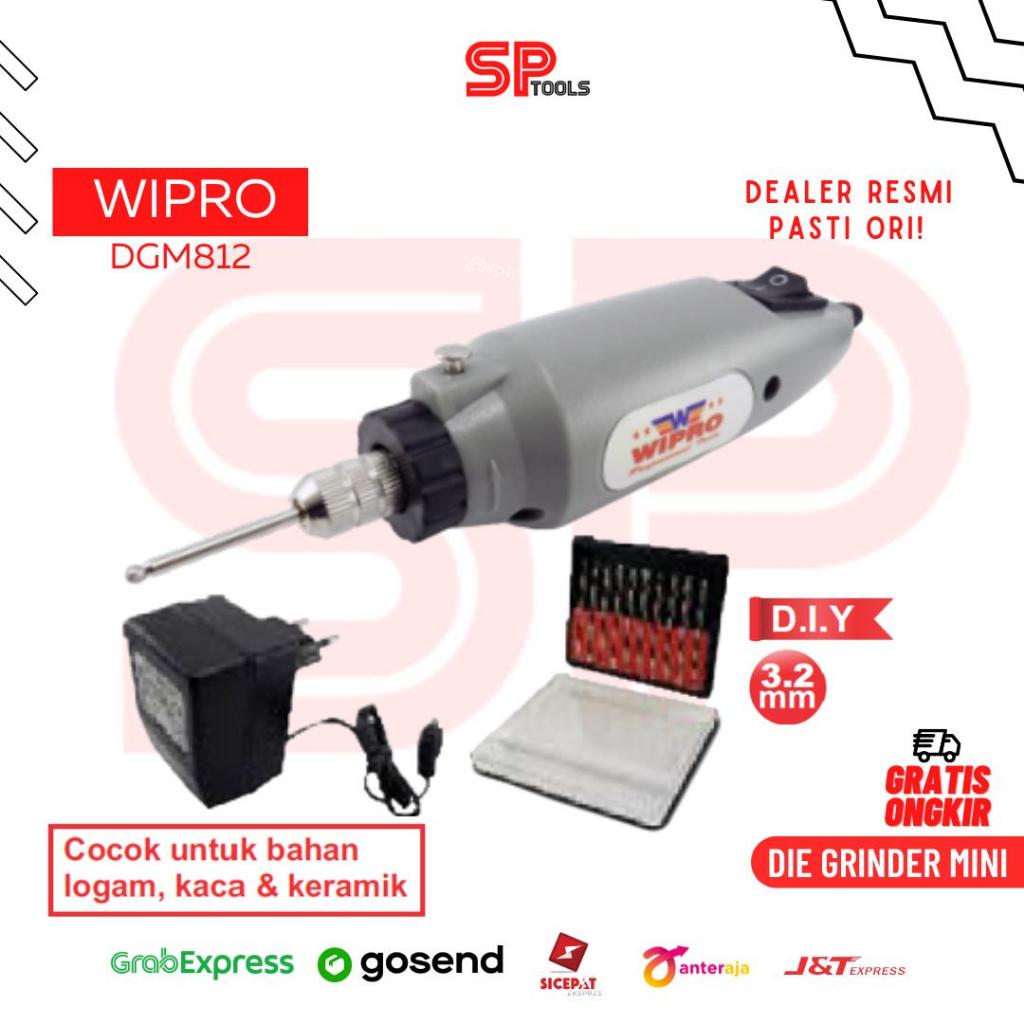 Jual MESIN GERINDA MINI / MINI DIE GRINDER SET WIPRO DGM-812 DGM812 ...