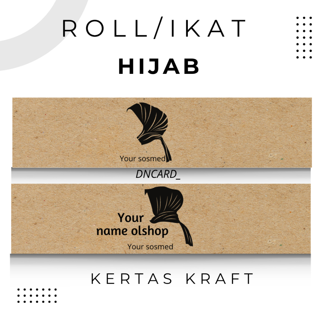 Jual ROLL PRODUK/ROLL HIJAB/PENGIKAT HIJAB/PENGIKAT PRODUK KERTAS KRAFT ...