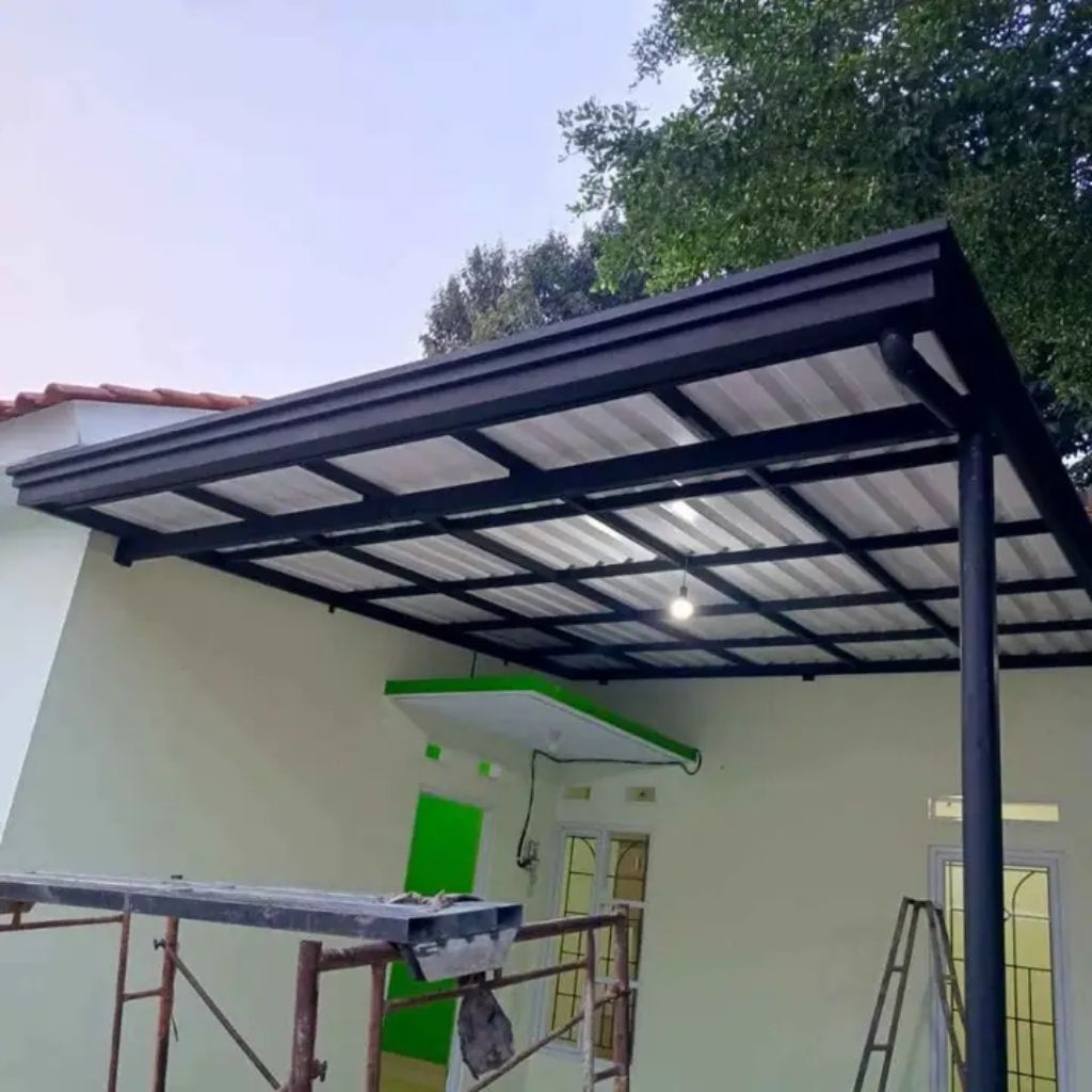 Jual Canopy besi Cordoba atap alderon dobel layer | Shopee Indonesia