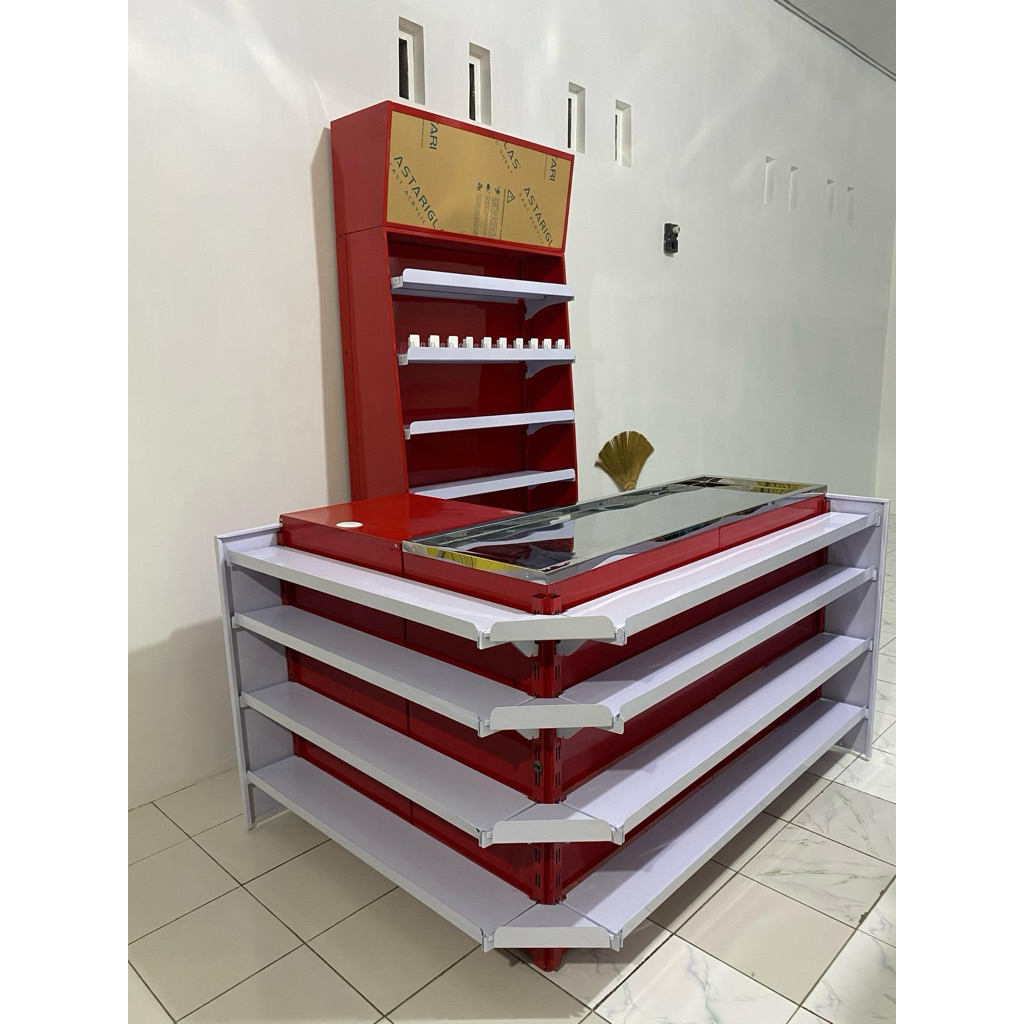 Jual Meja Kasir Minimarket Model L (Meja Saja) | Shopee Indonesia