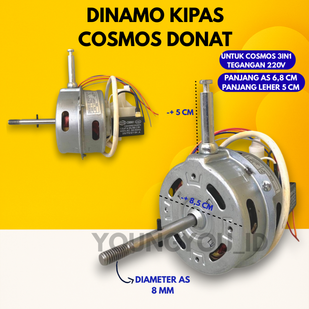Jual DINAMO KIPAS ANGIN COSMOS MODEL DONAT DSE 12 / 16 INCH / KIPAS ...