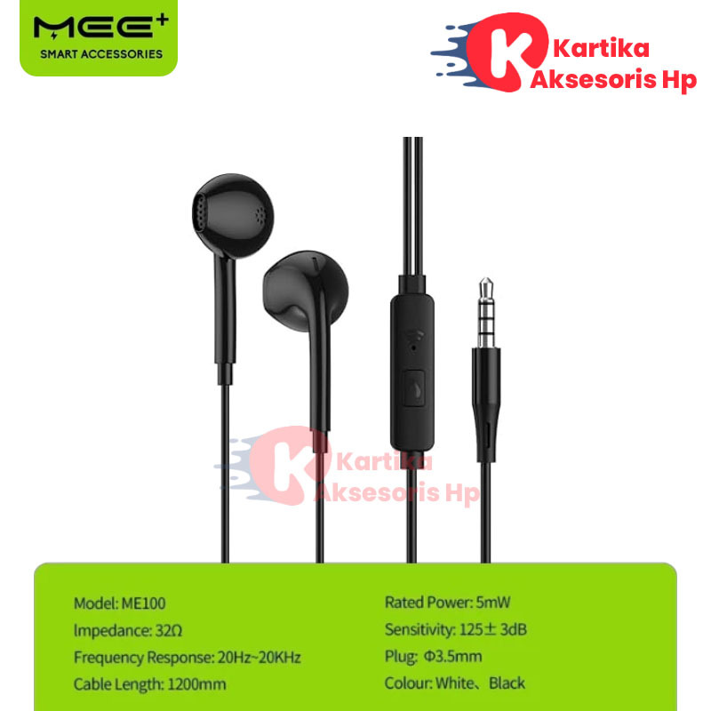 Jual Hansfree MEE + ME100 Original SUPER BASS Wired Earphone Headset ...