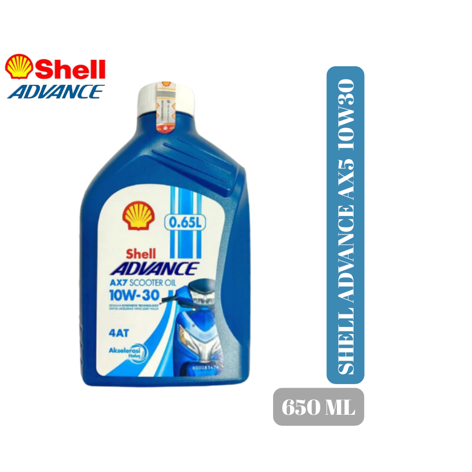 Jual Oli Shell Advance Scooter AX7 10W30 650 ML 100% ORIGINAL All New ...