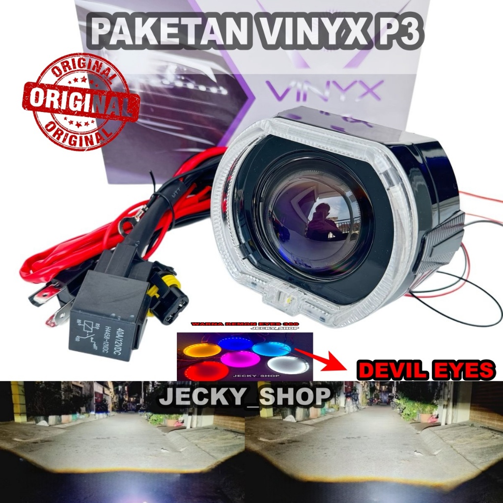 Jual Paket Hemat Vinyx P3 2,5 INCHI Purple Lens 40/50 Watt Plus Shroud ...