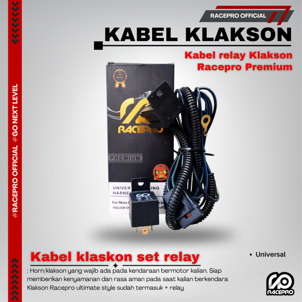 Jual KABEL KLAKSON ORIGINAL KABEL KIT SET RELAY RACEPRO KLAKSON RACEPRO ...