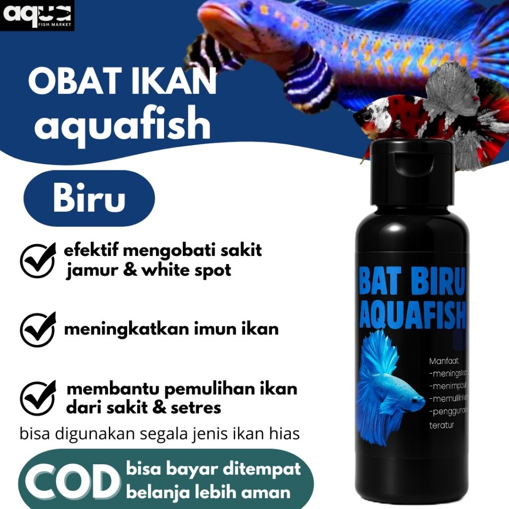 Jual Obat biru 30ml obat ikan cupang perawatan cocok untuk white spot ...