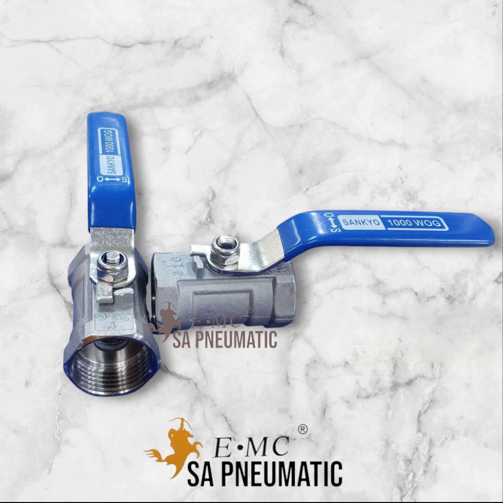 Jual Ball Valve SS316 2PC/Stop kran 3/4" Sankyo | Shopee Indonesia