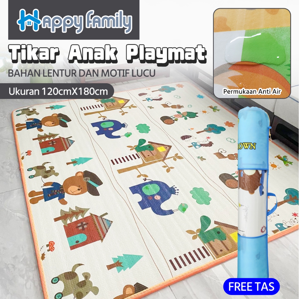 Jual (HF) Playmat Bayi Matras UK 120x180 Tebal 8MM Gulung / Tikar Foam ...