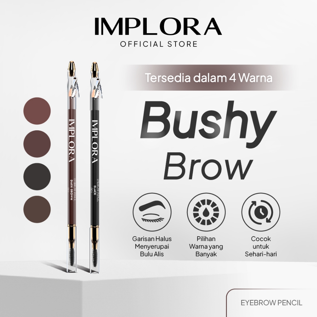 Jual Implora Pensil Alis | Eyebrow Pencil Coklat Hitam Dark Brown ...