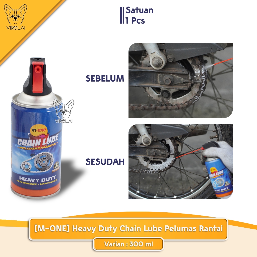 Jual Heavy Duty Chain Lube Pelumas Rantai [M-One] 300 ml | Shopee Indonesia