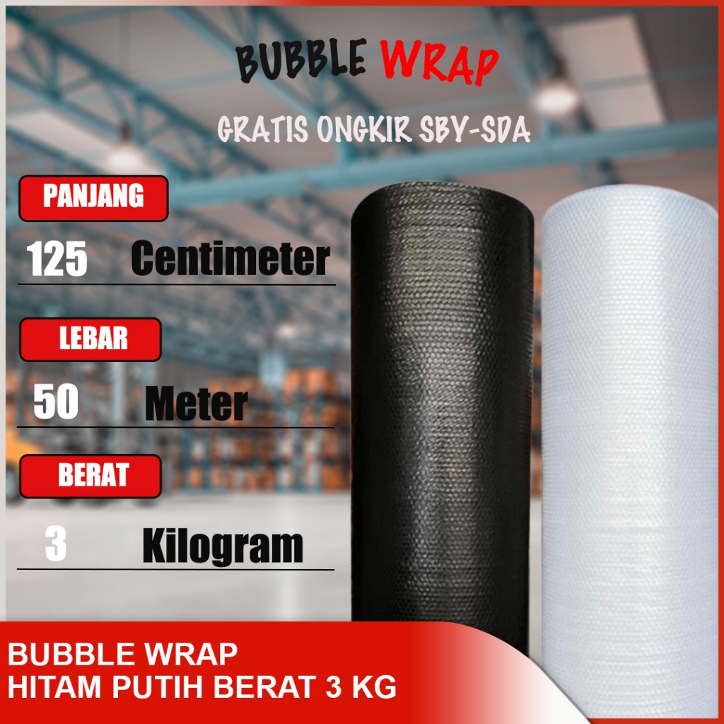Jual Bubble Wrap Berat 3 Kg / Bubble Wrap Tebal / Bubble Wrap Hitam ...