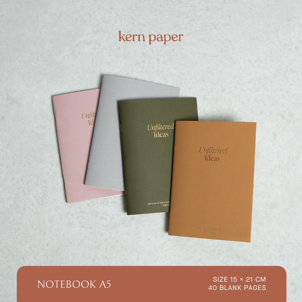 Jual Kern Paper Kern Paper Notebook A5 - Unfiltered Ideas | Buku Tulis ...