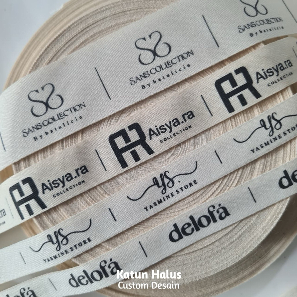 Jual 50 meter label katun halus label leher lebal baju label kaos label ...