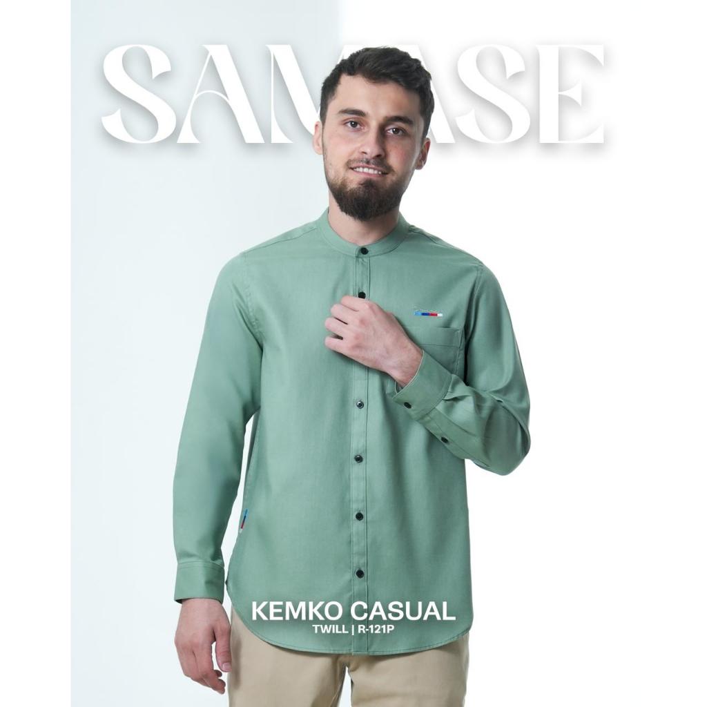 Jual SAMASE Kemko Casual R121P Lengan Panjang Baju Kemeja Koko Pakaian Muslim Pria Dewasa Samase ...