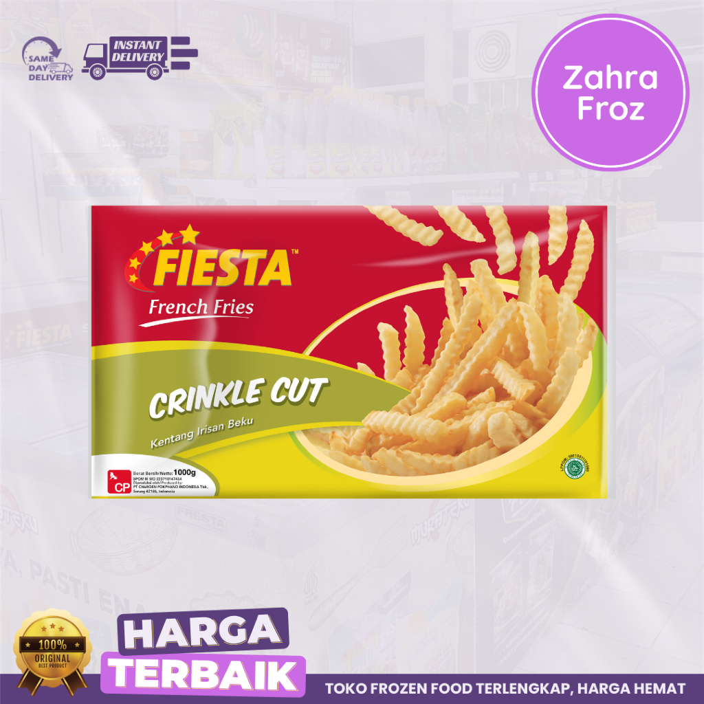 Jual FIESTA FRENCH FRIES CRINKLE CUT 1 KG | Shopee Indonesia