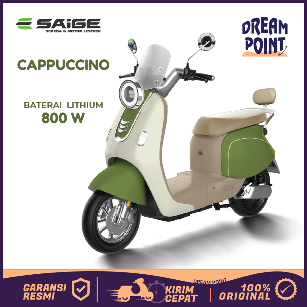 Jual Sepeda Listrik SaiGe Cappuccino Terbaru Sepedah Listrik Premium ...