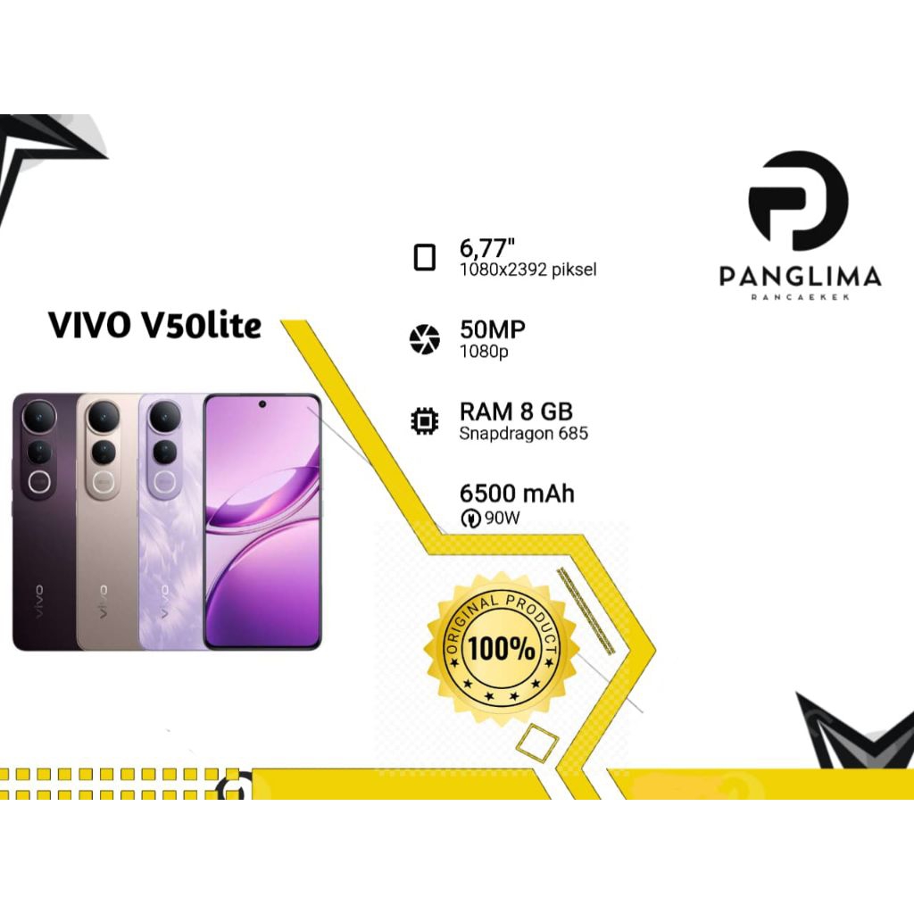 Jual Vivo V50 Lite 4G Borderless Immersive screen,Sony IMX882,6500mAh ...