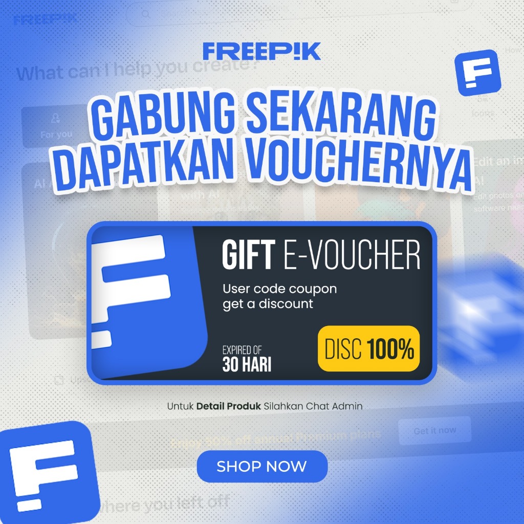 Jual E-Voucher | Freepik 100% Discount | Shopee Indonesia