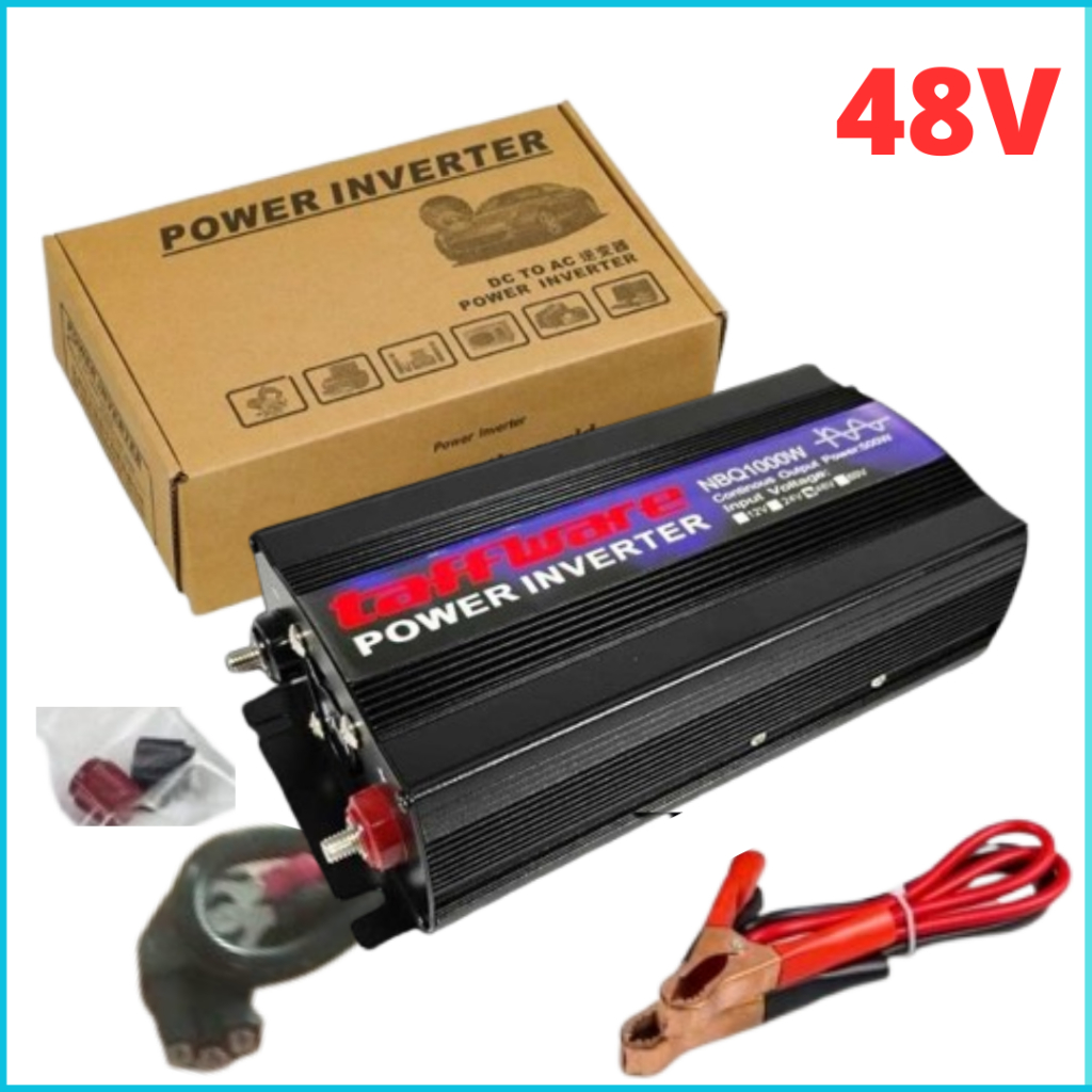 Jual COD Cepat Taffware Power Inverter Mobil Pure Sine Wave DC 48V to ...