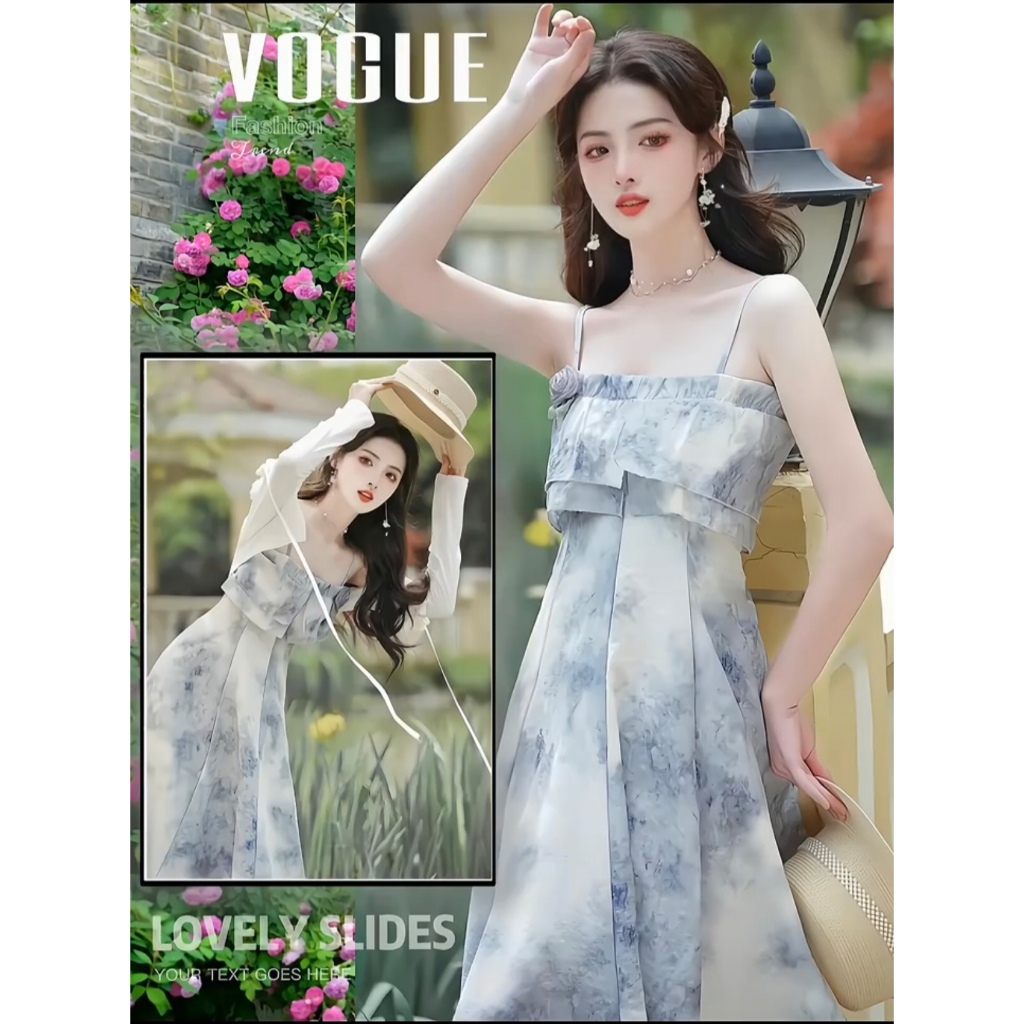 Jual Gaun Strapless Gradasi Tinta Air Vintage - Gaun Midi Bodycon dress ...