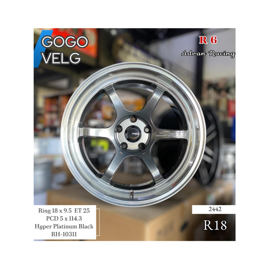 Jual Velg Mobil R18 Advan RG D2 PCD 5X114,3 Hyper Platinum Black Innova ...