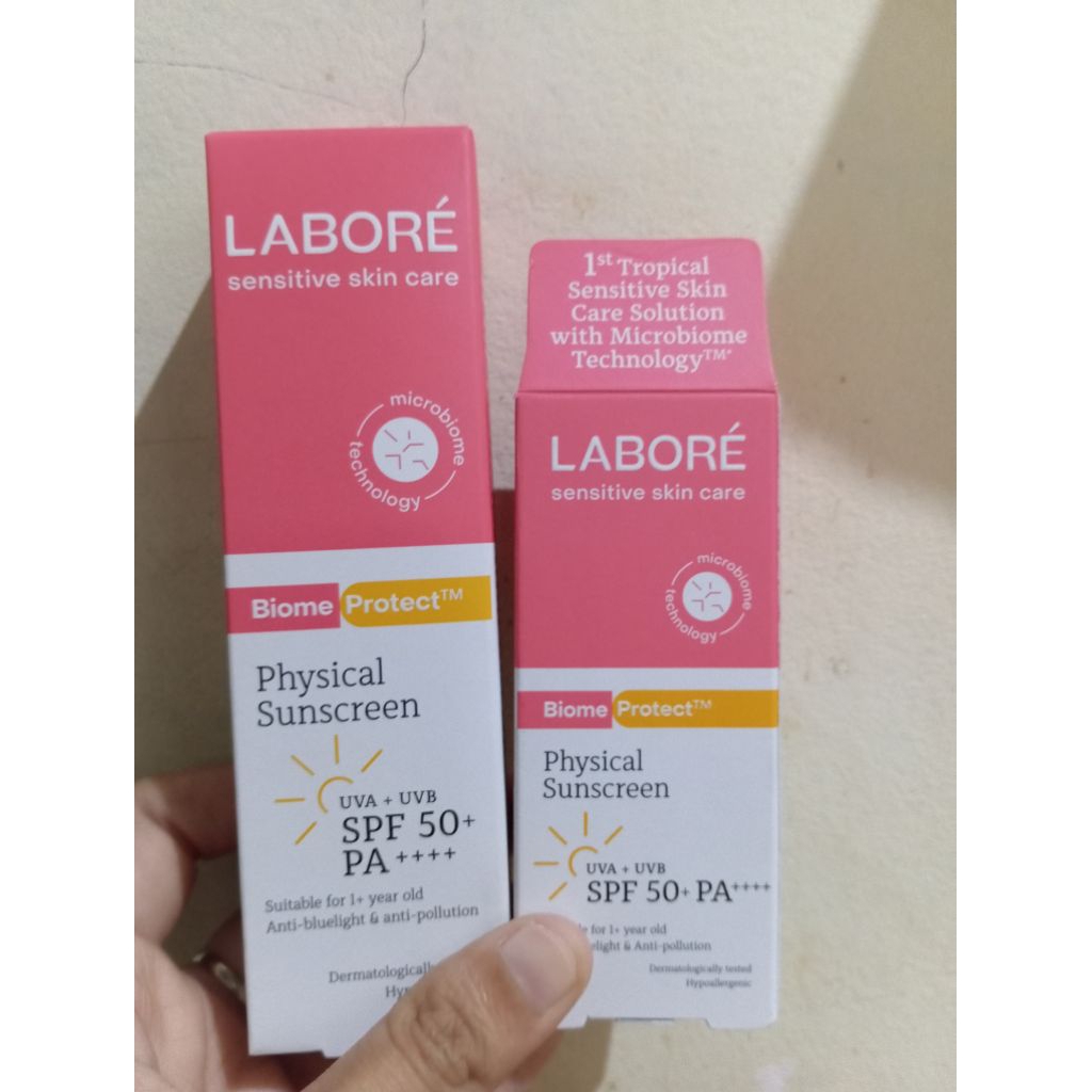 Jual Labore Physical Sunscreen SPF 50 PA++++ - Mineral Sunscreen Wajah ...