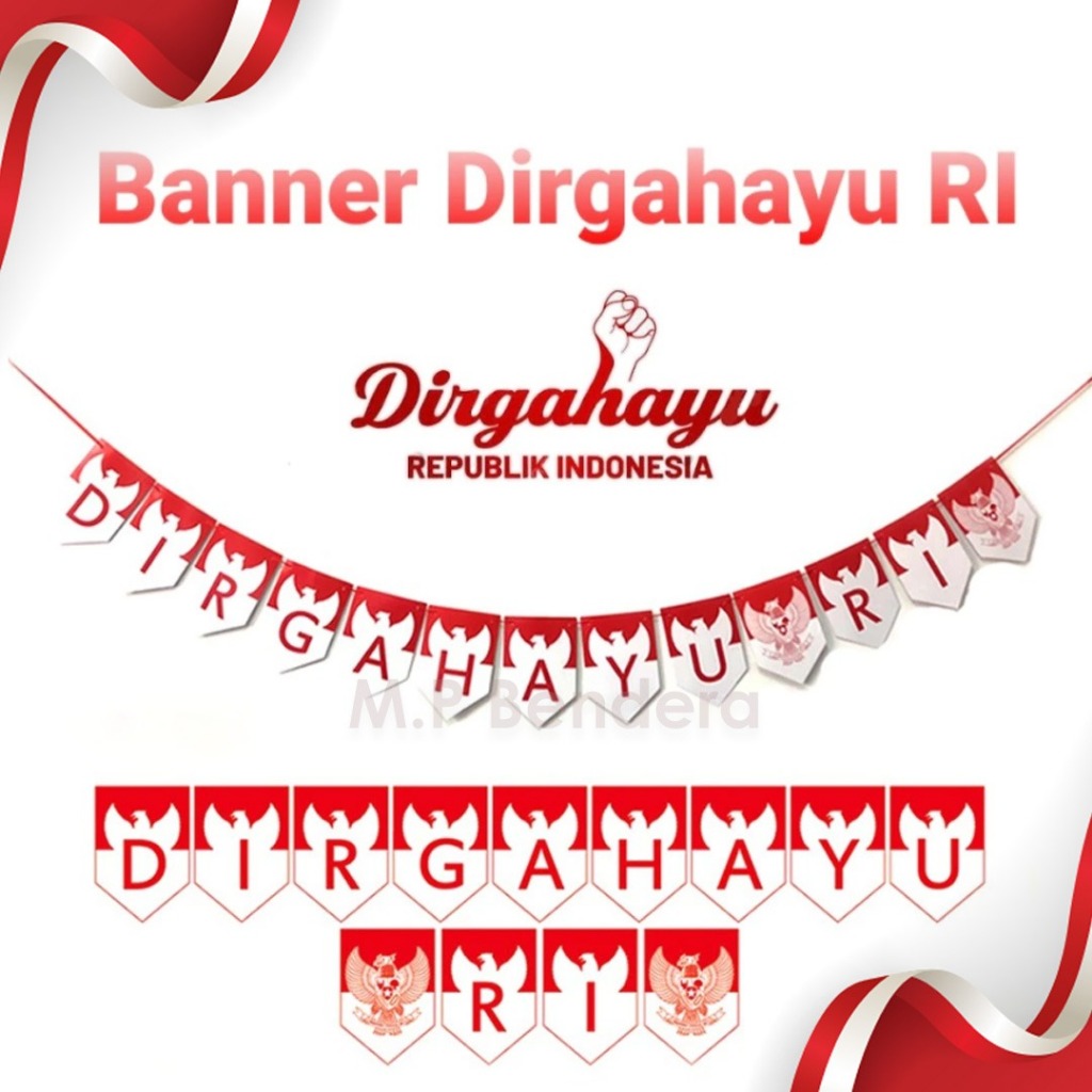 Jual Banner Dirgahayu Ri / Bunting Flag Hut Ri / Banner 17 Agustus ...