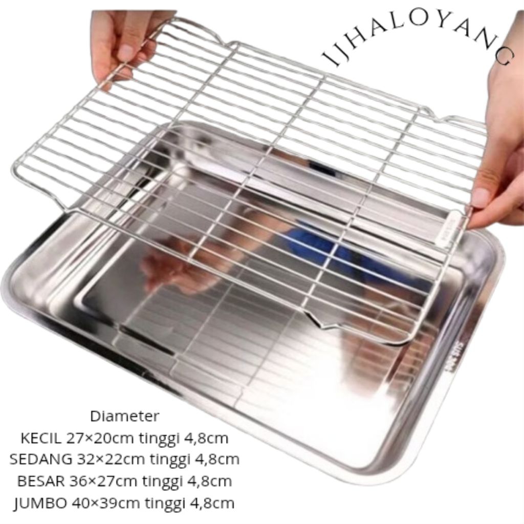 Jual Cooling Rak Dan Wadah Peniris Makanan Gorengan Minyak Bahan ...