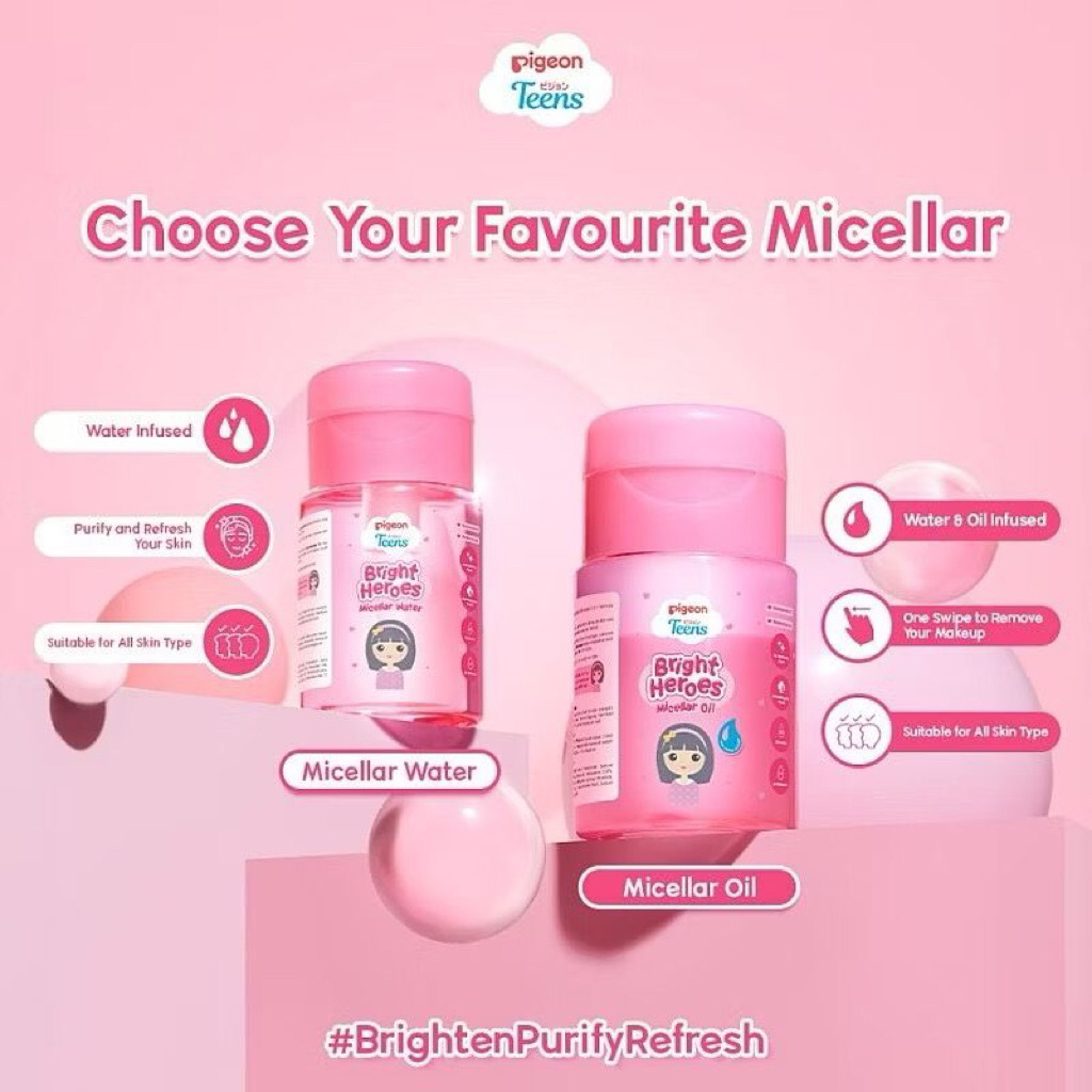 Jual Pigeon Teens Bright Heroes Micellar Water Pembersih Muka Remaja ...