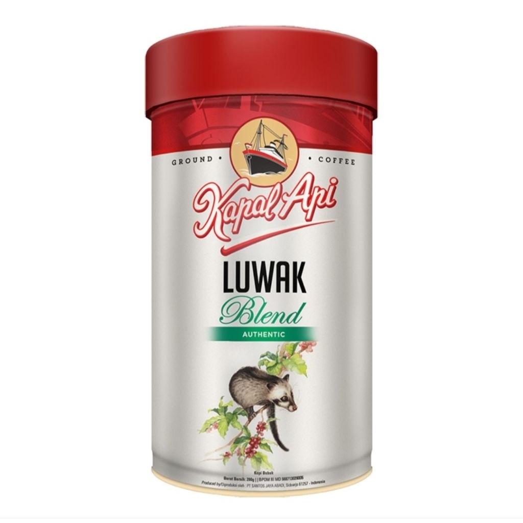 Jual Kapal Api Kopi Bubuk Instan Luwak Blend Kaleng 200g | Shopee Indonesia