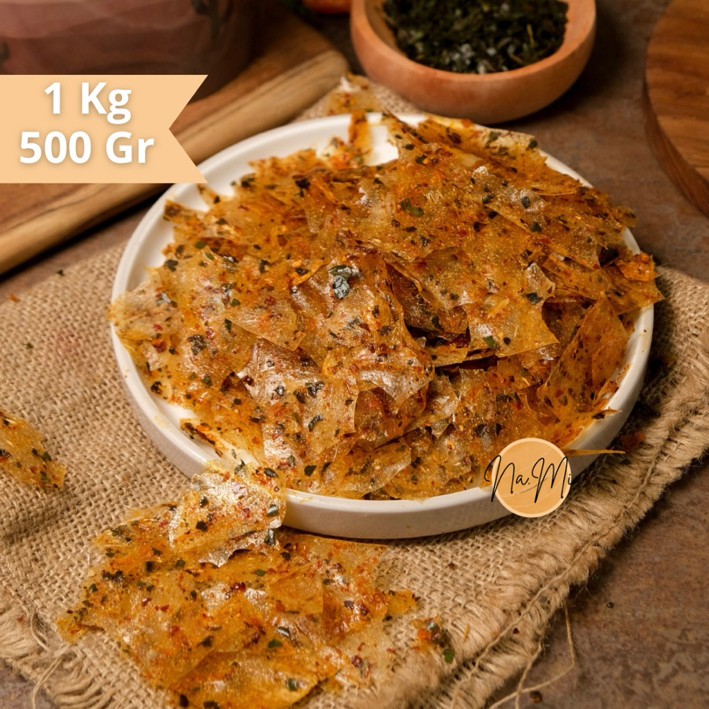 Jual Nami Keripik - Keripik Kaca Premium Pedas Daun Jeruk 1kg/500gr ...