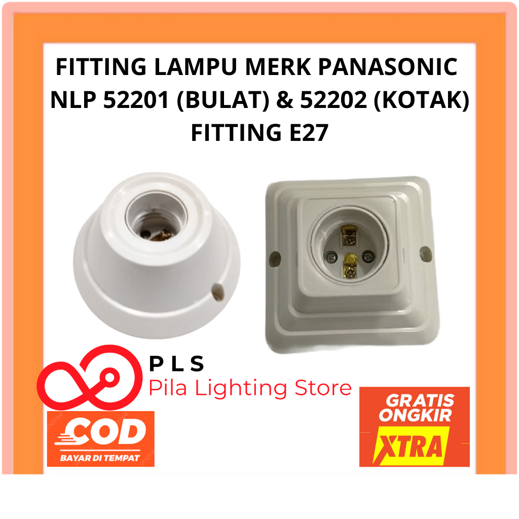 Jual FITTING LAMPU E27 MERK PANASONIC ORIGINAL NLP52201 BULAT ...