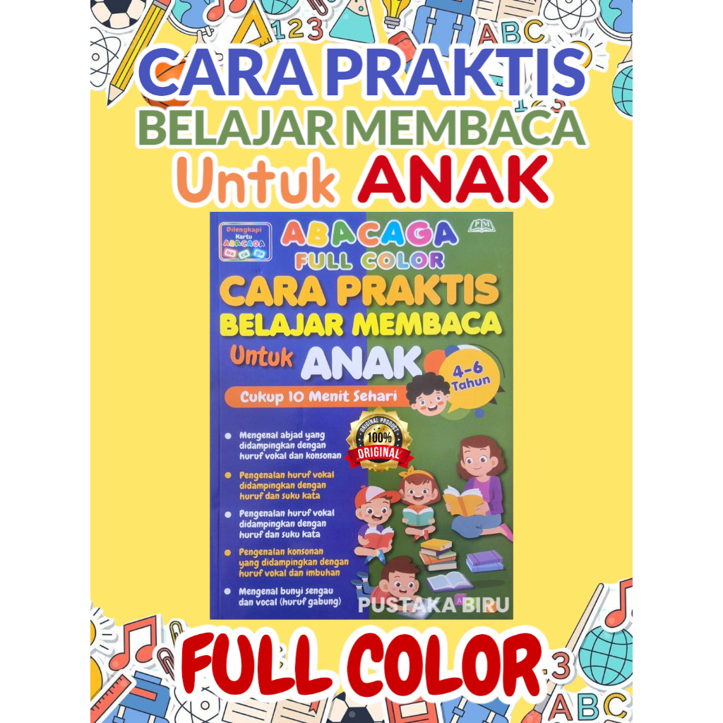 Jual BUKU WAJIB ANAK TK CARA PRAKTIS BELAJAR BACA UNTUK ANAK FULL COLOR ...