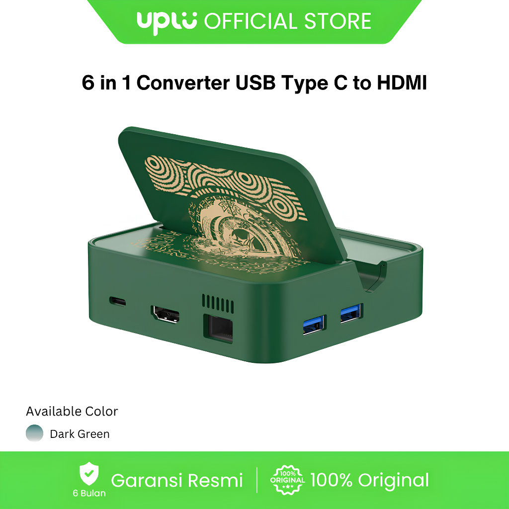 Jual UPLU 6 in 1 Hub Usb Type C to Hdmi 4k 30hz LAN Rj45 PD 100w Fast ...