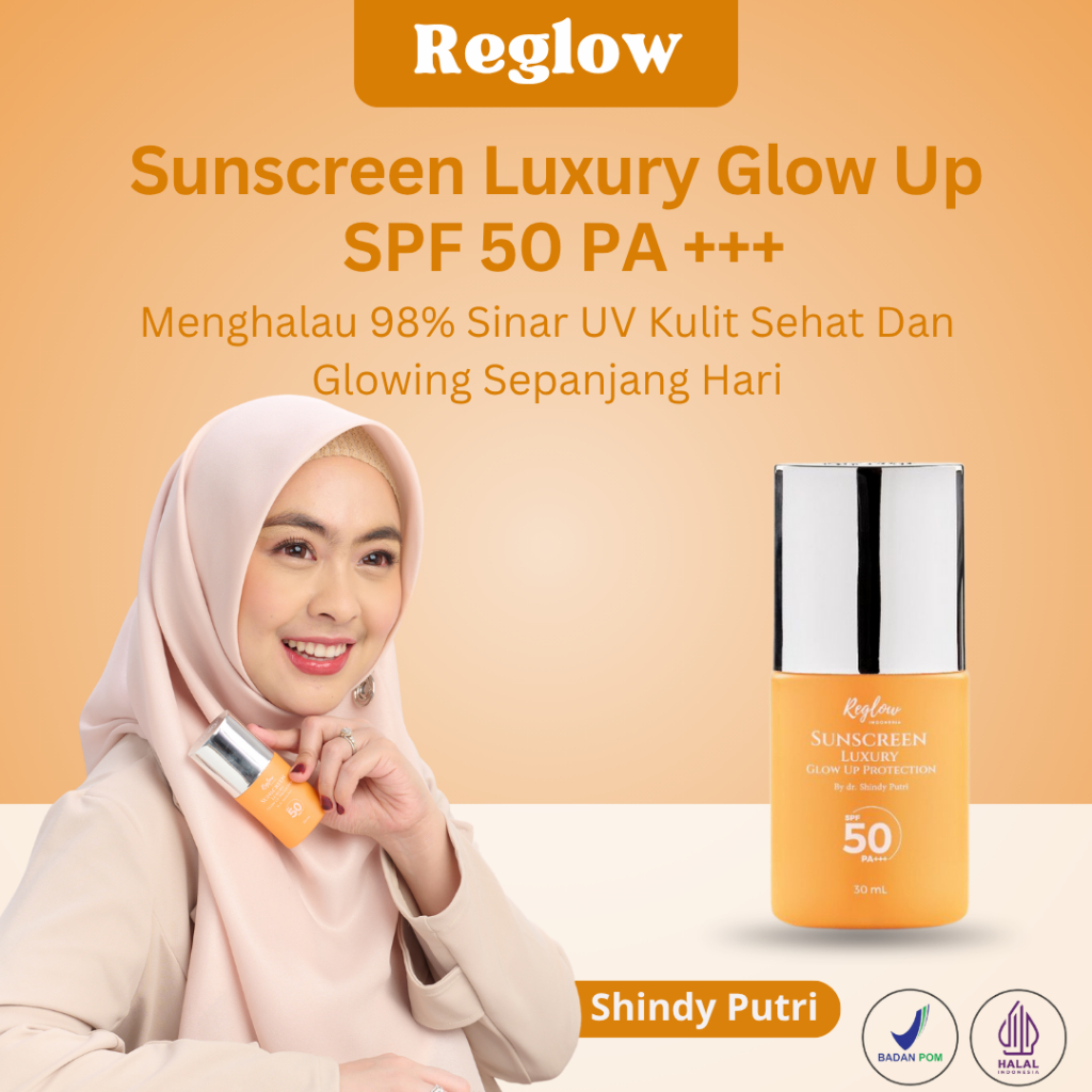 Jual REGLOW - Sunscreen dr Shindy Skincare SPF 50 Pencerah Pemudar Flek ...