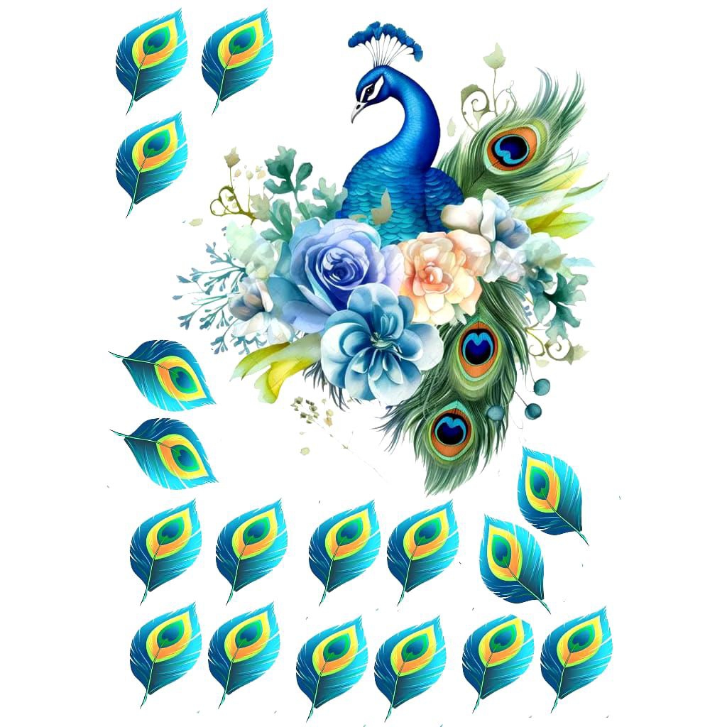 Jual Topper buket uang BURUNG MERAK / Topper Seserahan/ Hiasan Buket ...