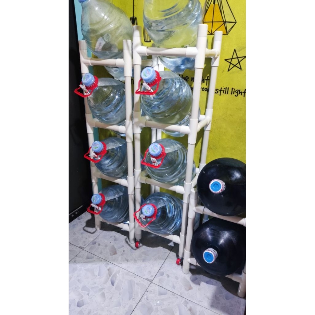 Jual RAK GALON AIR MINUM SUSUN / TEMPAT GALON SERBAGUNA 2,3 DAN 4 SUSUN ...