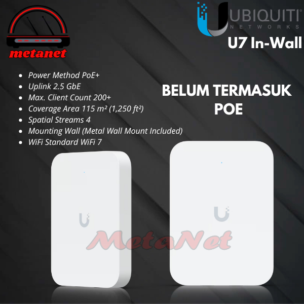 Jual Ubiquiti U7 In-Wall |Unifi U7-IW Wall-mounted WiFi 7 AP with 4 ...