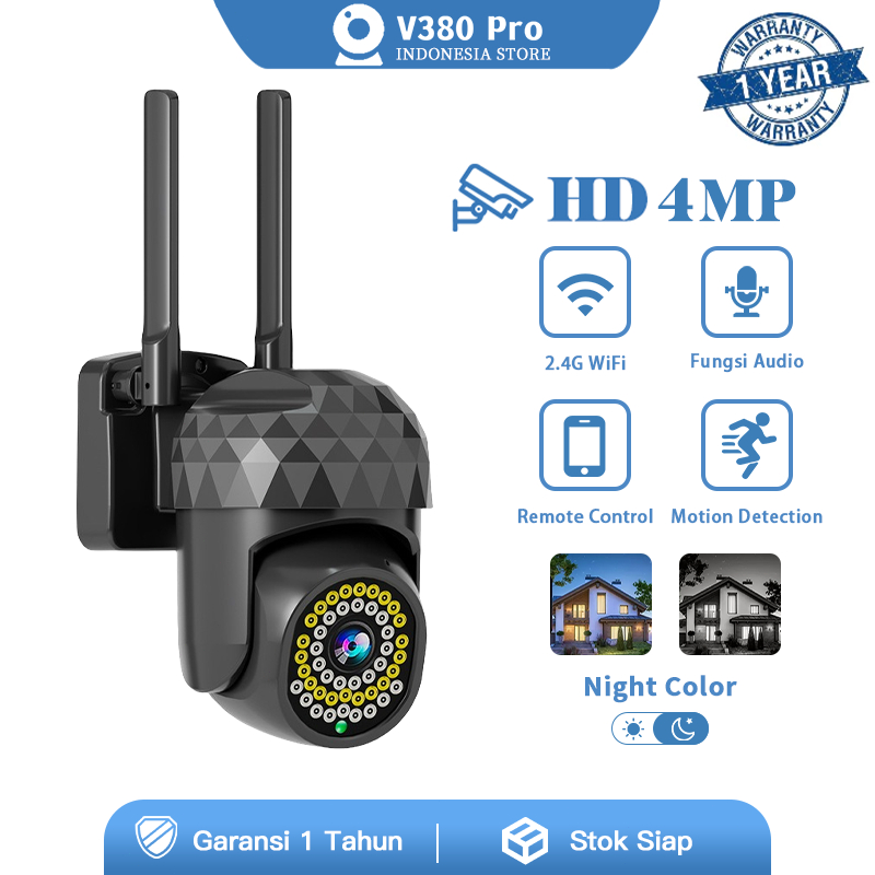 Jual CCTV V380 PRO IP Kamera Outdoor CCTV Wifi 4MP Waterproof Camera ...
